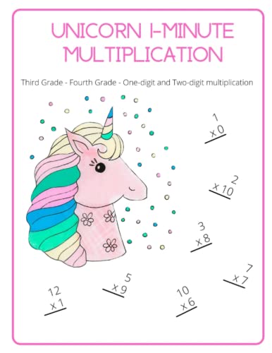 Unicorn 1-Minute Multiplication: Third Grade and Forth Grade Math by ...