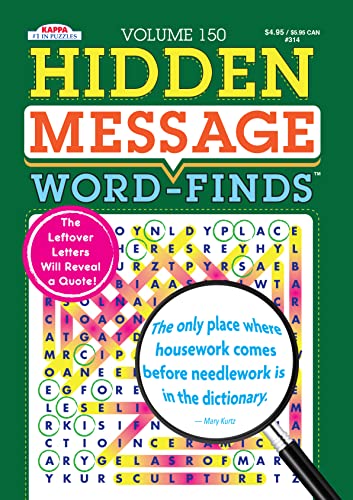 Hidden Message Word-Finds Puzzle Book-Word Search by Kappa Books ...
