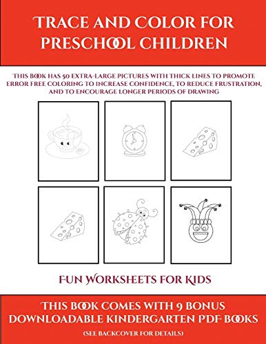 Fun Worksheets for Kids (Trace and Color for preschool children): This ...