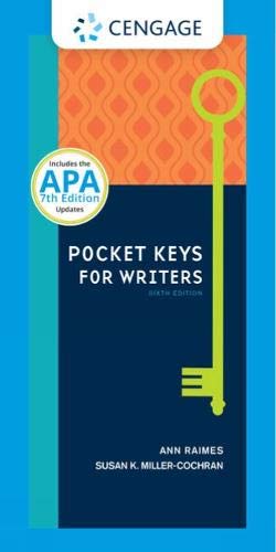 Pocket Keys for Writers, Spiral bound Version with APA 7e Updates by ...