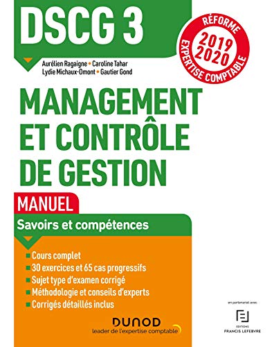 DSCG 3 Management et contrôle de gestion - Manuel : Réforme Expertise comptable 2019-2020 by ...