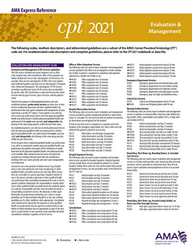 CPT 2021 Express Reference Coding Card: Ear, Nose &Throat by American Medical Association ...