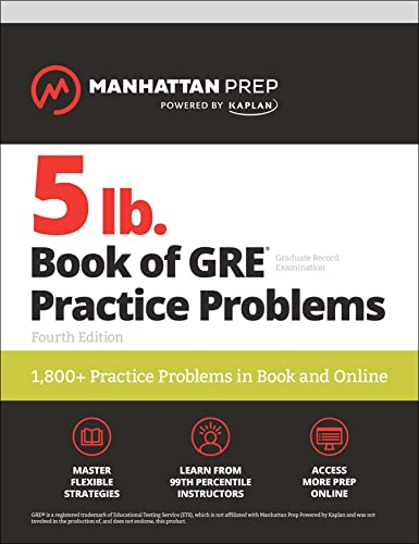 5 lb. Book of GRE Practice Problems, Fourth Edition: 1,800+ Practice ...
