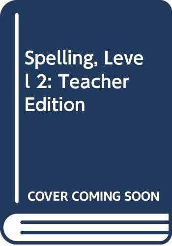 Houghton Mifflin Spelling, Teacher's Book, Level 2 by Houghton Mifflin ...
