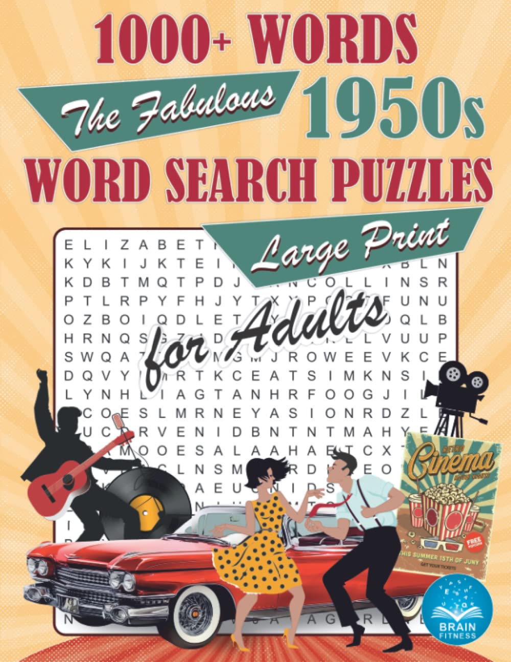 The Fabulous 1950s Word Search Puzzle for Adults: Large Print Book for ...