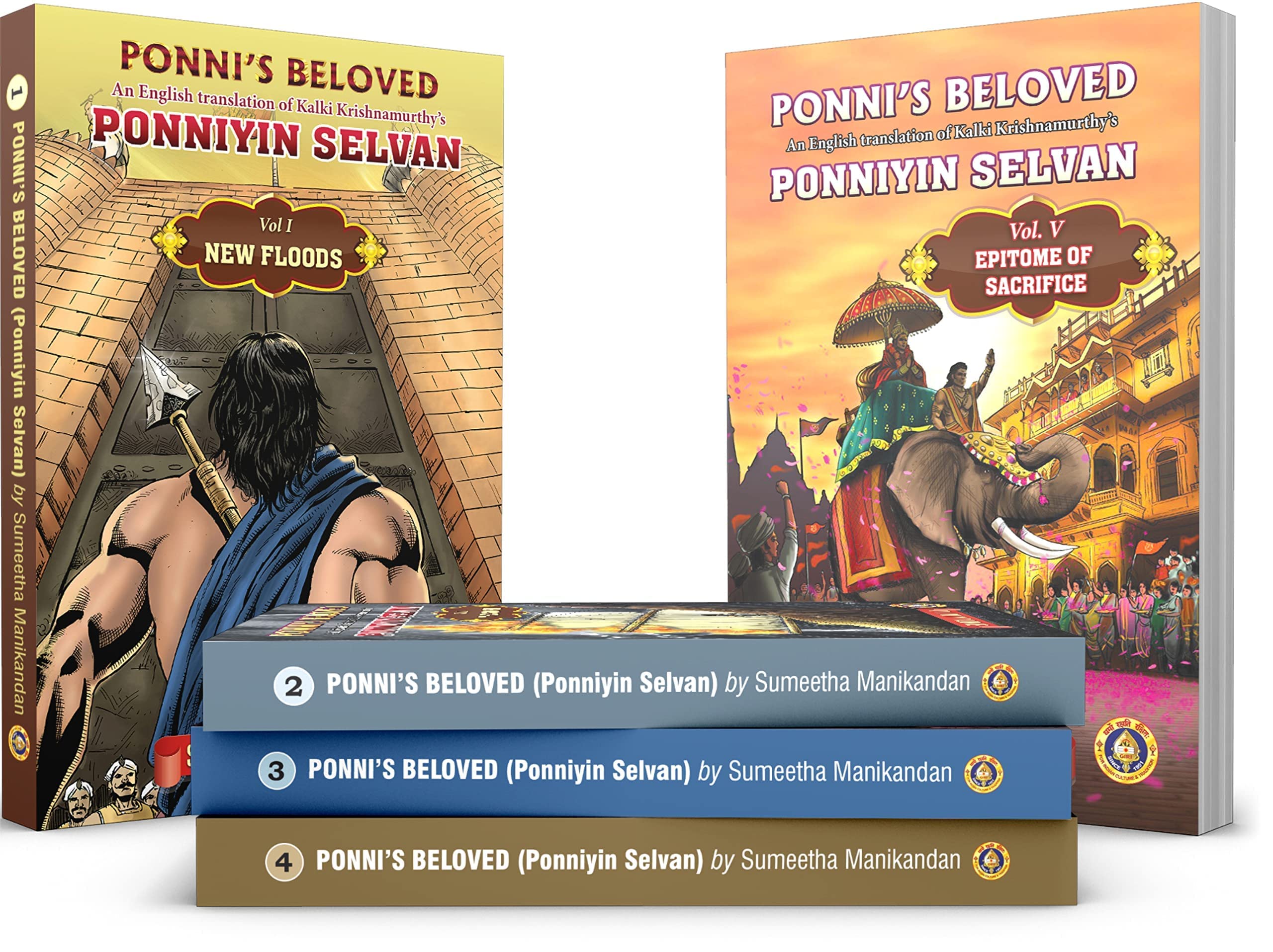 Ponni's Beloved- Ponniyin Selvan Set of 5 Books (1,2,3,4 & 5) By Kalki ...