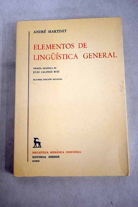 Elementos de linguística general by André Martinet | Goodreads