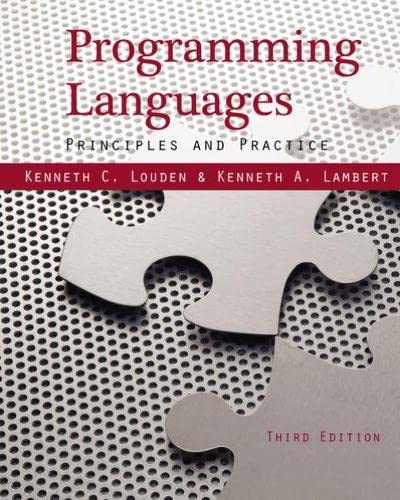Programming Languages: Principles and Practices by Kenneth Louden ...