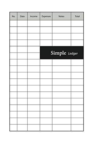 Simple Ledger: Simple Cash Book Accounts Bookkeeping Journal for Small ...