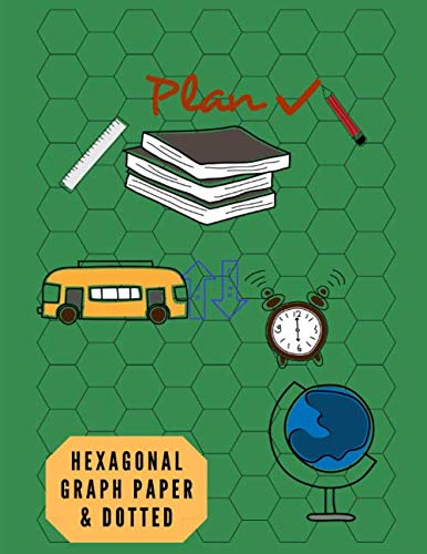 Hexagonal Graph Paper & Dotted: Dot Notebooks & Hexagonal For Drawing ...
