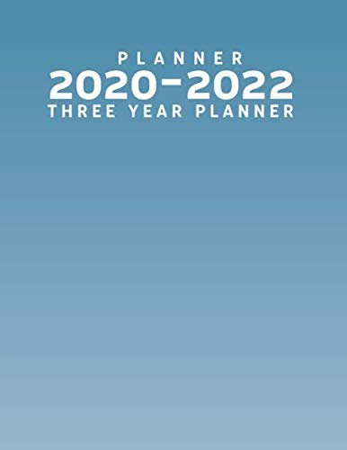 2020-2022 Three Year Planner: Monthly programming organizer - gradient ...