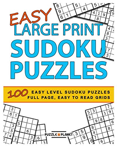 Easy Large Print Sudoku Puzzles: 100 Easy Level Sudoku Puzzles: Full ...