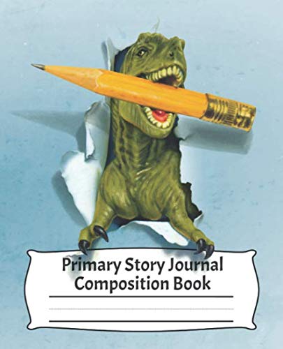 T-Rex Primary Story Journal Composition Book: Draw and Write Dotted ...