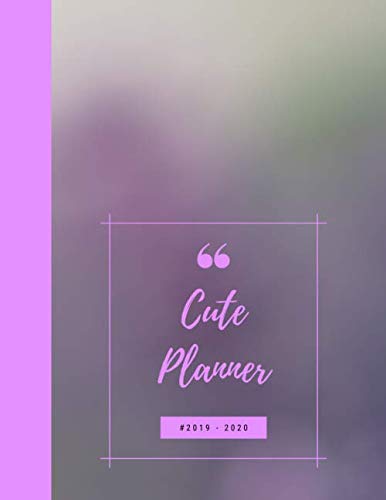 Cute Planner: 2019-2020 Cute, Smart Monthly View & Weekly Planner for ...