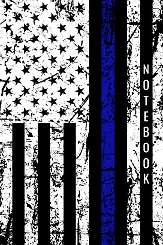 Notebook: Police Thin Blue Line Note Book Gift - American Flag Police ...
