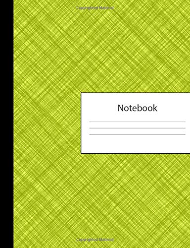 Notebook: 300 Pages Wide Ruled Lined Page Crosshatch Yellow Cover ...