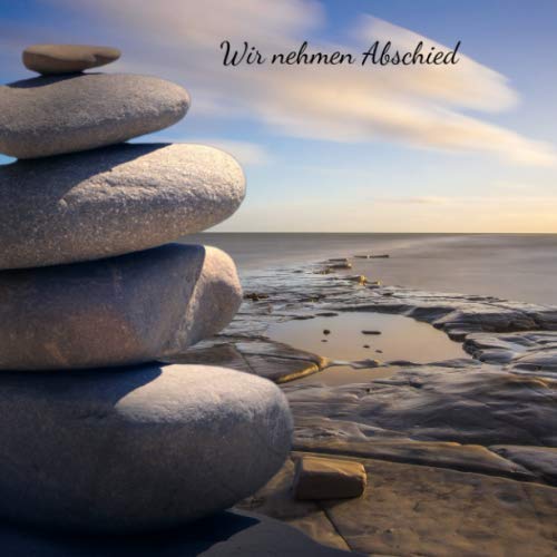 WIR NEHMEN ABSCHIED: A4 Kondolenzbuch punktiert für Trauerfeiern und ...