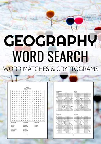 Geography Word Search: Challenging Puzzle Book | Word Searches, Word ...
