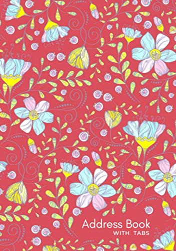 Address Book with Tabs: A5 Medium Contact Notebook Organizer | A-Z ...