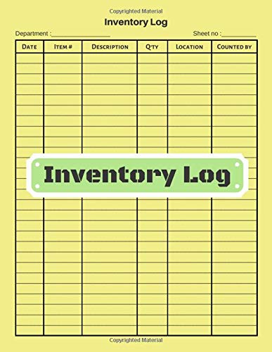 Inventory log: V.14 - Inventory Tracking Book, Inventory Management and Control, Small Business ...