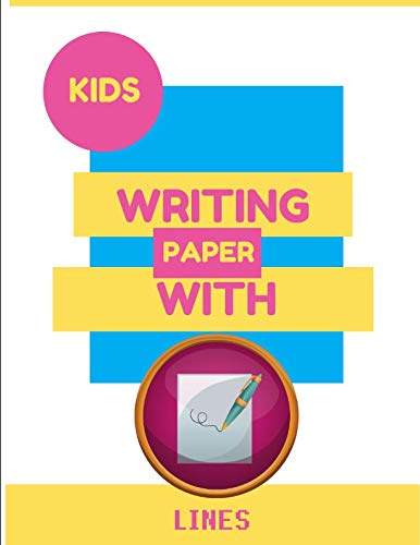 kids writing paper with lines: Notebook lined large : lined writing ...