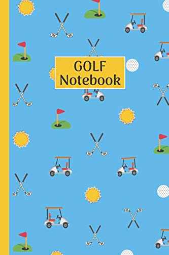 Golf Notebook: Golf Balls, Clubs and Flag Design. Notebook For Kids ...