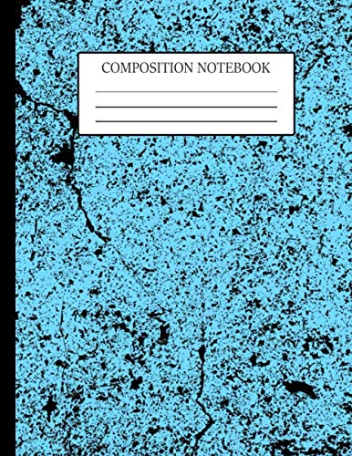 Composition Notebook: Notebook Writing Journal Baby Blue Grunge 100 ...
