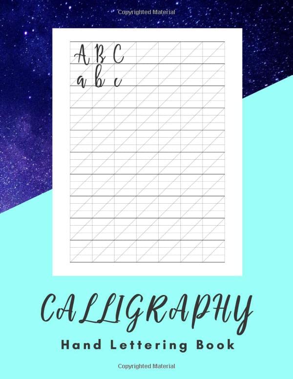Calligraphy Hand Lettering Book: Slant Lined Hand Lettering Calligraphy ...