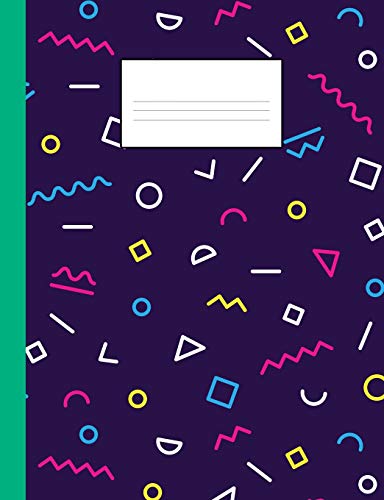 80s notebook: A fun and trendy 80's theme composition book: College ...