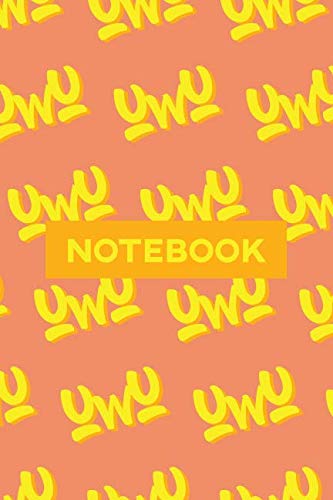Notebook: UwU Cuteness Overload Yellow Orange Typography Meme by Belle ...