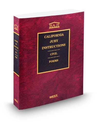 California Jury Instructions Civil (BAJI) Forms by West's Committee on ...