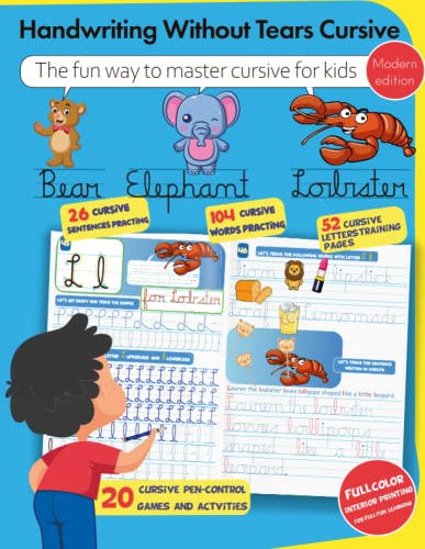 Handwriting Without Tears cursive workbook (modern edition): The Fun ...