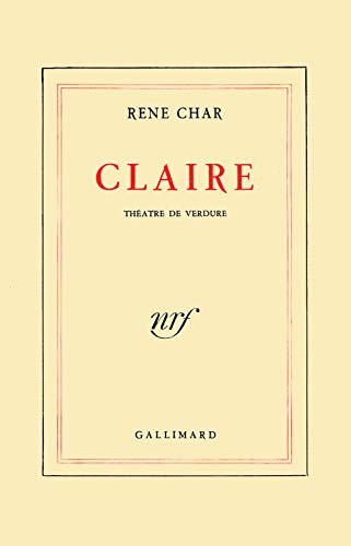 Claire (French Edition) by René Char | Goodreads