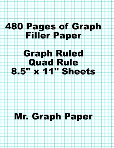 480 Pages of Graph Filler Paper, Graph Ruled, Quad Rule, 8.5" x 11 ...