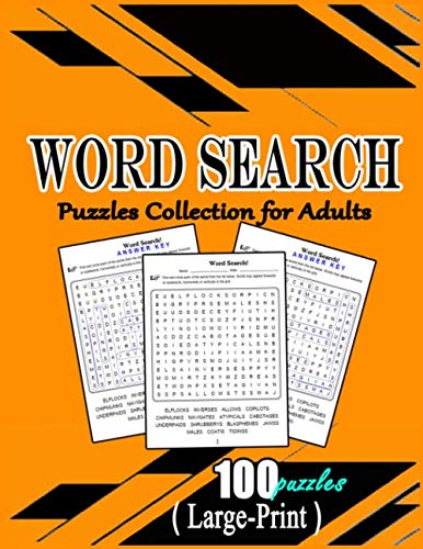 Word search puzzles collection for Adults 100 puzzles ( Large-Print ...