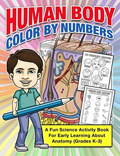 Human Body Color By Numbers: A Fun Science Activity Book For Early ...
