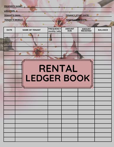 Rental Ledger Book: Rental Property Record Book - Property Ledger book ...