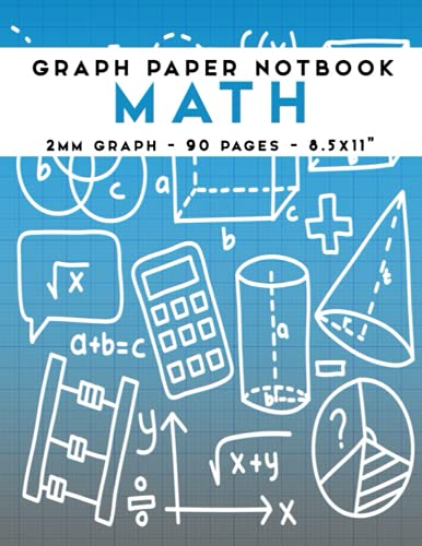 Math Notebook : Math Notebook 2mm Squares Graph : Lined Graph Paper ...
