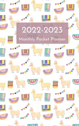 2022-2023 Monthly Pocket Planner: Cute Llama Monthly Pocket Organizer ...