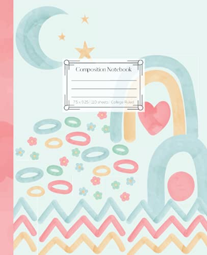 Composition Notebook: 7.5 x 9.25 Notebook | College Ruled | 110 Sheets ...