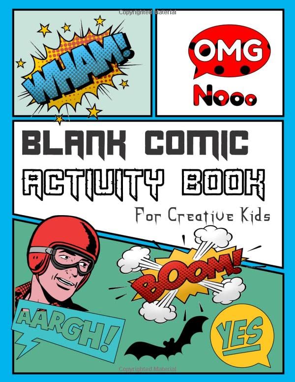 Blank Comic Activity Book For Creative Kids: Amazing blank Comic sketch ...