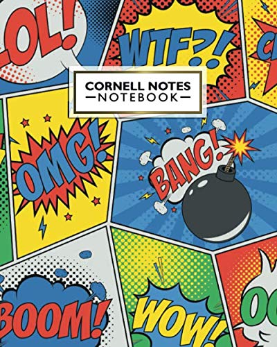 Cornell Notes Notebook: Cool Cartoon Cornell Note Medium Lined Paper ...