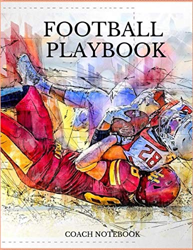 football Playbook: 120-page football coach notebook with field diagrams ...