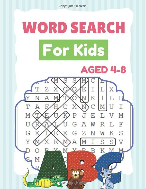 Word search for kids aged 4-8: Fun And Educational Alphabetic Word ...