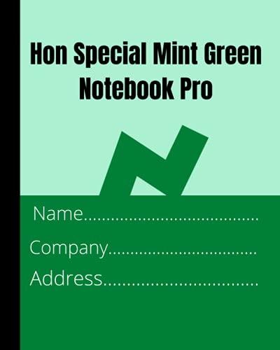 Hon Special Mint Green NoteBook Pro: notebook diary 2021 by Mister D ...