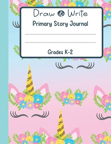 Draw and Write Primary Story Journal Rainbow Unicorn - Grades K-2, Half ...