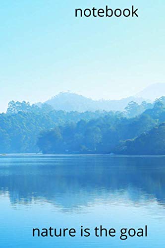 Notebook: Lined journal notebook 120 pages 6×9 size with beautiful blue ...