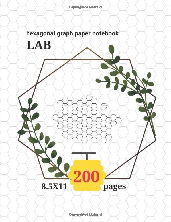 hexagonal graph paper lab notebook 200 pages: graph paper composition ...
