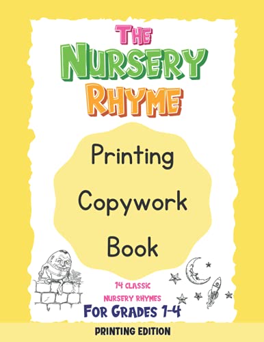 The Nursery Rhyme Printing Copywork Book: For Grades 1-4 by Whistles ...