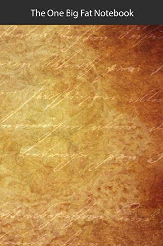 The One Big Fat Notebook: Paper Stationery Font Handwriting Cover - 200 ...